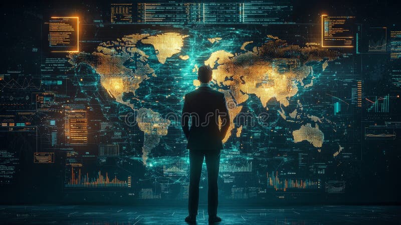 Global Data Network stock illustration. Illustration of network - 335079774