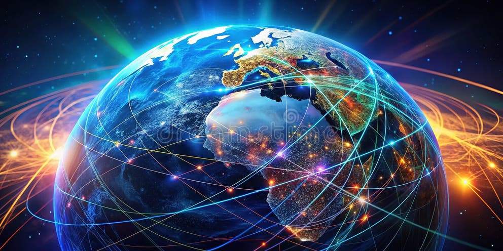 Global Data Network a Visual Representation of Interconnectedness and ...