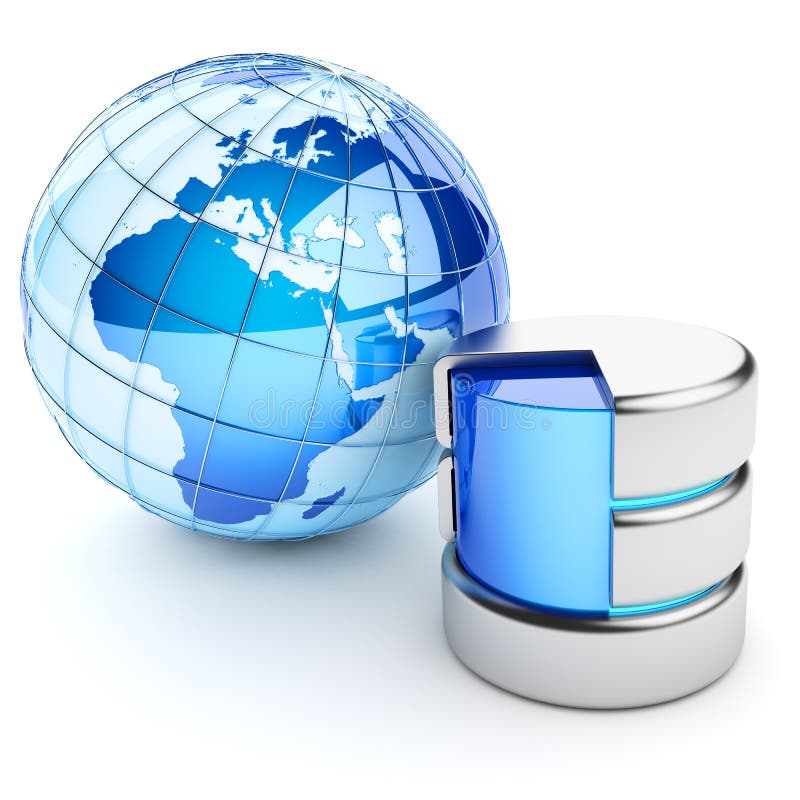 Global data repository stock illustration. Illustration of connection ...