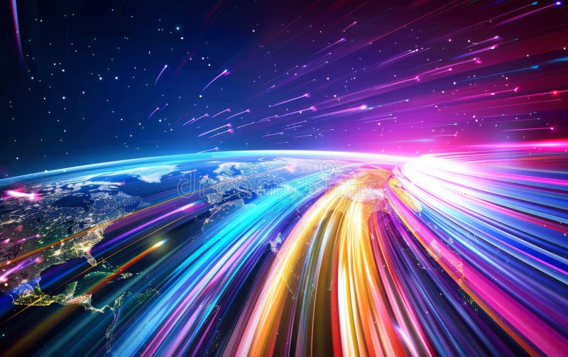 Global Data Stream: Information in the Digital World Stock Image ...