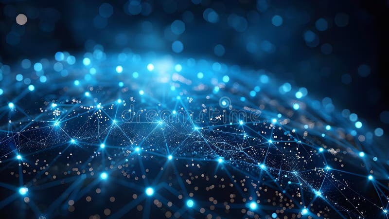 Global Data Streams: Speed of Light Connectivity. Concept Quantum ...