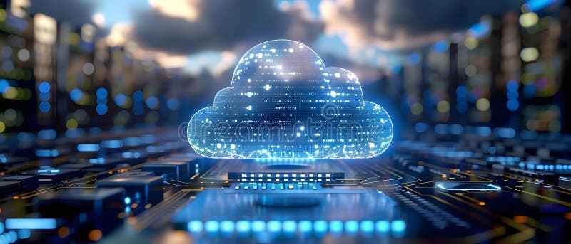 Global Data Symphony in the Cloud Computing Metropolis. Concept Cloud ...