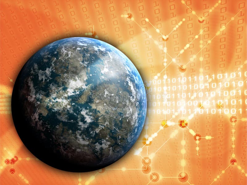 Global data transfer stock illustration. Illustration of information ...
