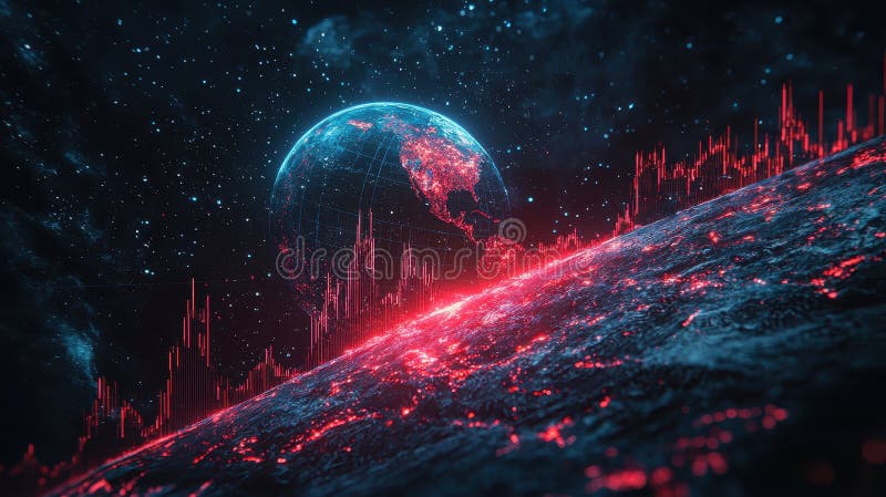 Global Data Trends Earth Digital Art Cosmic Environment Space Viewpoint ...