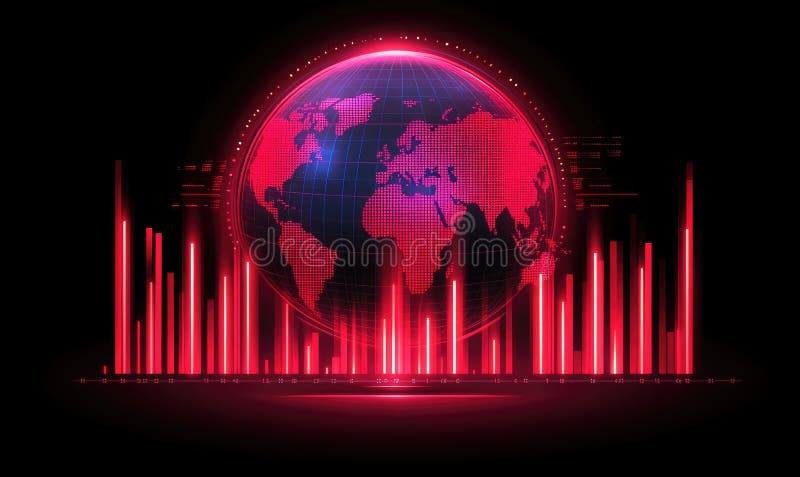 Global Data Visualization stock illustration. Illustration of graphic ...