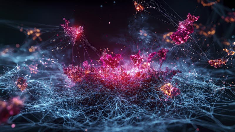 Global Data Visualization Digital Network Infographic Virtual Space ...