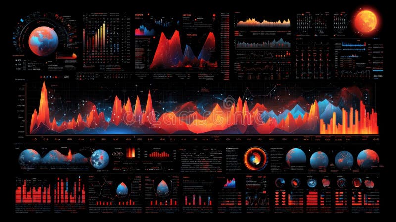 Global Data Visualization stock illustration. Illustration of visualization - 365513510