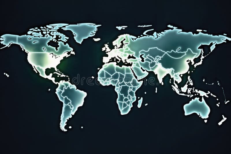 Global Data Visualization World Map Graphic, Generative Ai Stock Illustration - Illustration of ...