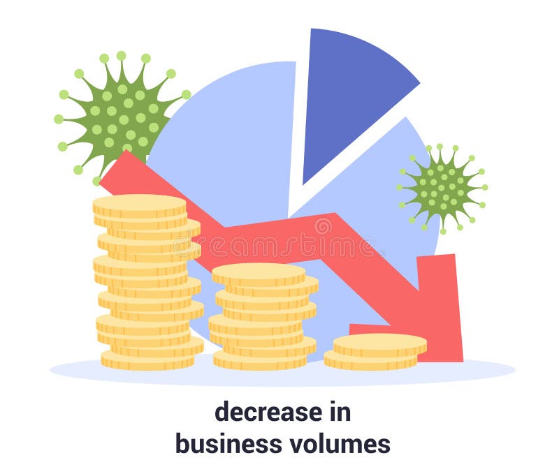 Global Decrease of Business Volumes Due To COVID-19. 2019-nCoV Stock ...