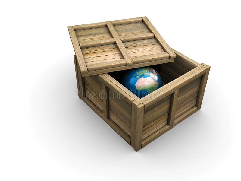 World in the box stock illustration. Illustration of plank - 8181234
