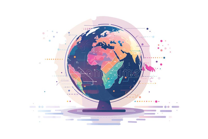 Global Design of Digital Business. by Generative Ai Stock Illustration ...