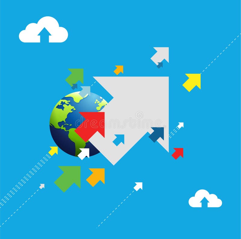 Global Destination Vector Outline Icon Design Illustration. Map and ...