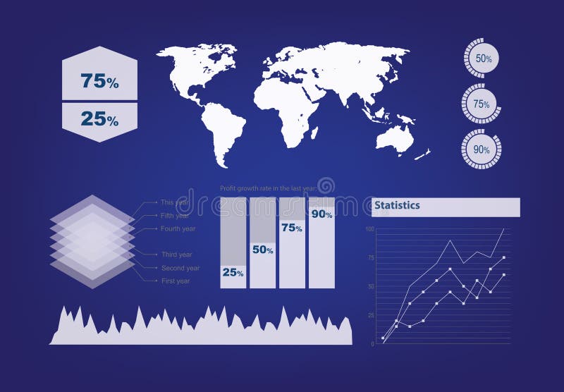 Global development chart stock illustration. Illustration of global ...
