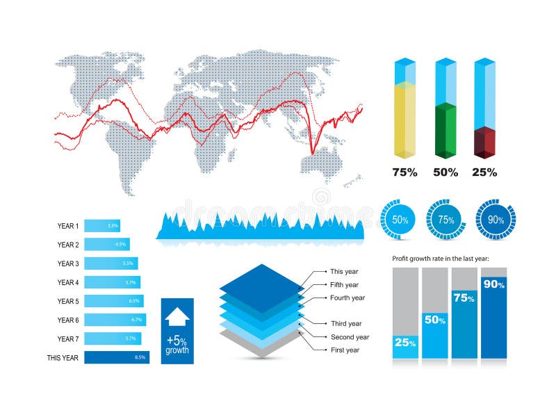 Global development chart stock illustration. Illustration of exchange ...