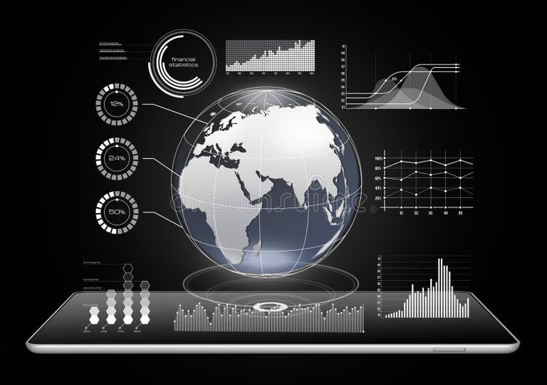 Global diagrams and charts stock photo. Image of touch - 224093742