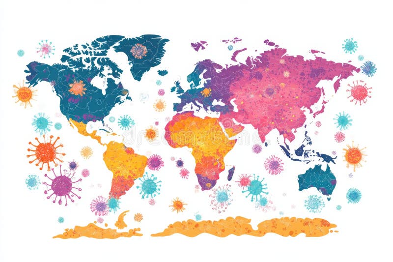 Global Diarrhea Prevalence Visualization Stock Illustration ...