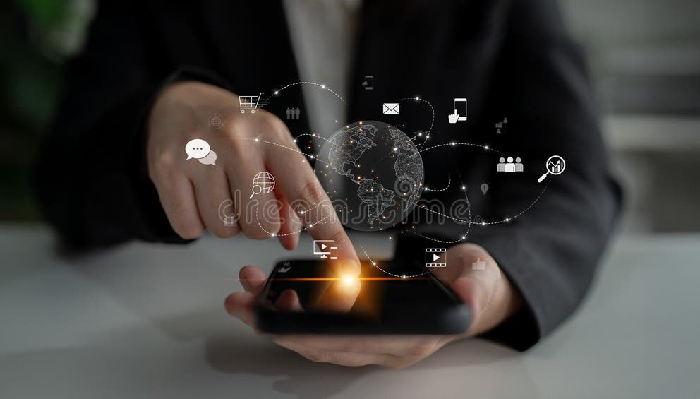 Global Digital Communication and Online Network Latch Stock ...