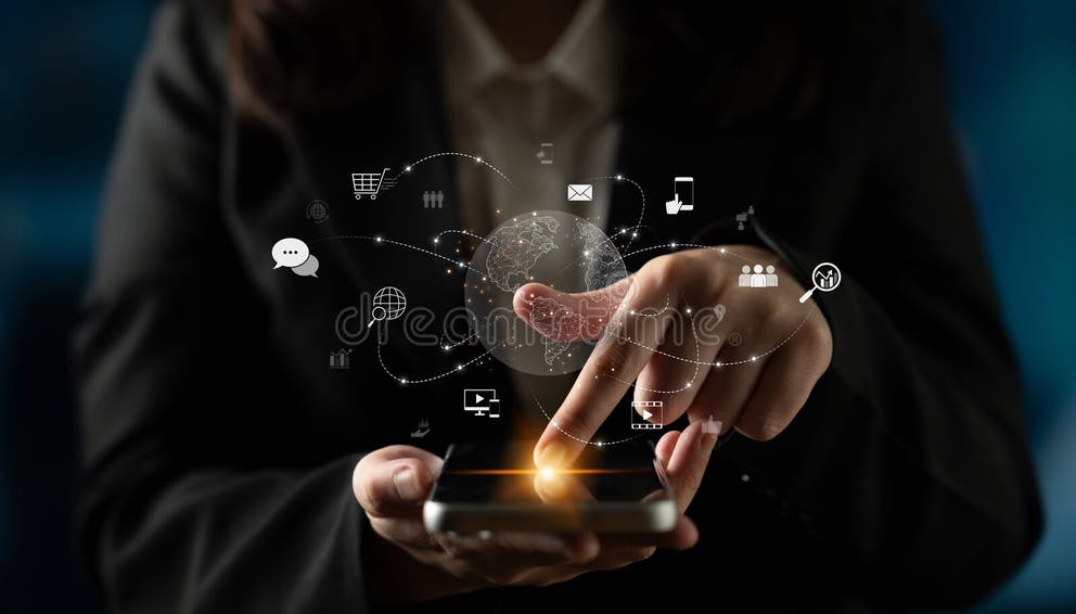 Global Digital Communication and Online Network Latch Stock ...