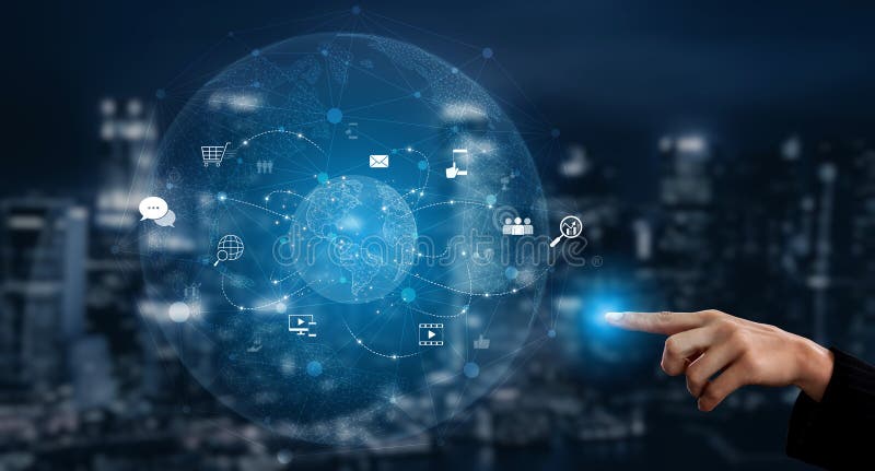 Global Digital Communication and Online Network Vouch Stock Image ...