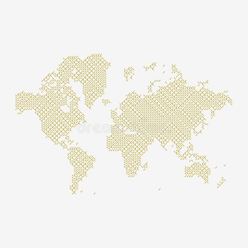 Abstract World Map with Lots of Color Spots. Flat Vector Illustration ...