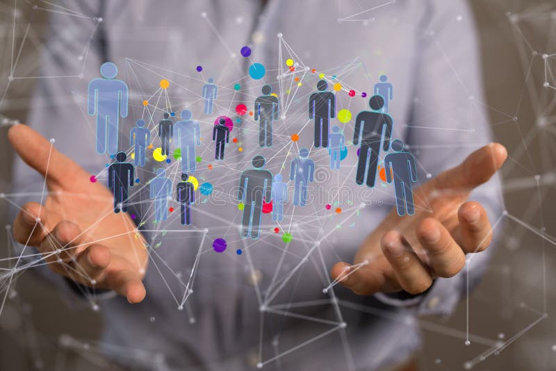 Global Digital Connections with Technology. Stock Image - Image of ...