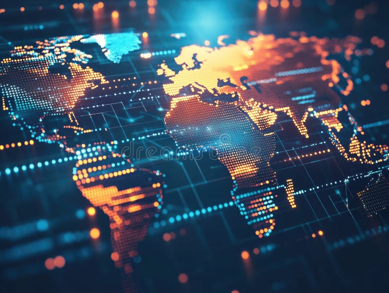 Global Digital Connectivity Stock Image - Image of generated, cloud ...