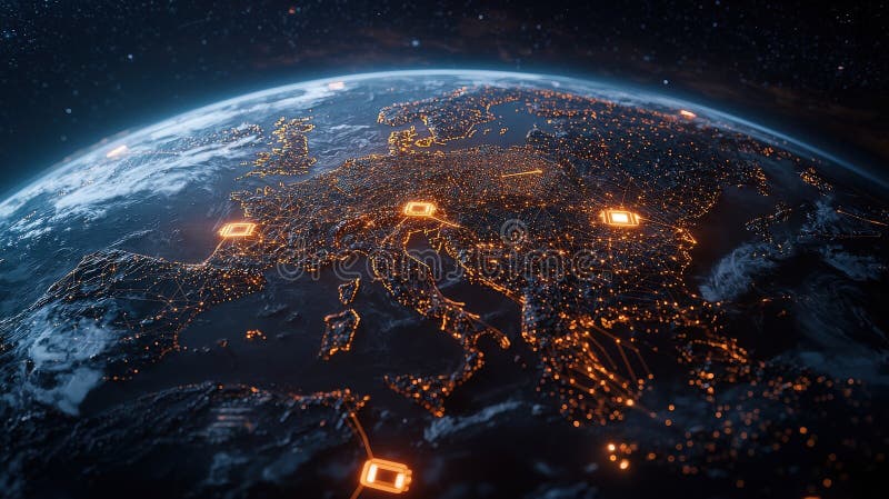 Global Digital Development Project Earth View Visual Data Mapping ...