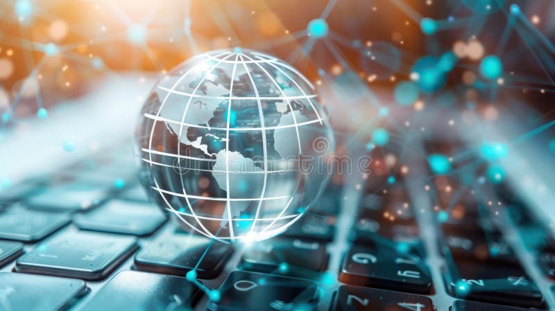 Global Digital Distribution Channels for E-commerce Stock Illustration ...