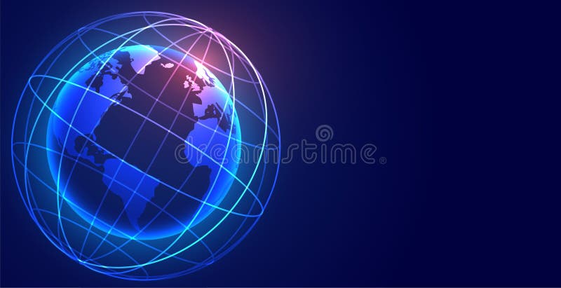 Global Digital Earth Network Connection Technology Background Stock ...