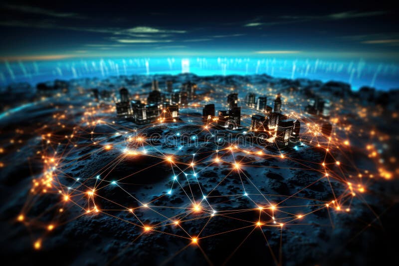 Global Digital Network Interconnecting Devices AI Generated ...