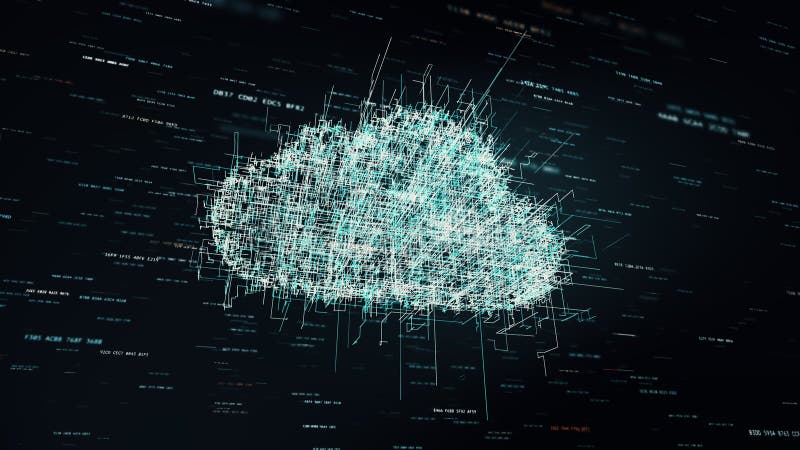Global Digital Technology Animation, Cloud Computing Symbol Stock ...