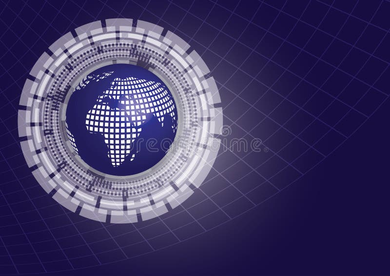 Global Digital Technology Background Stock Vector - Illustration of ...