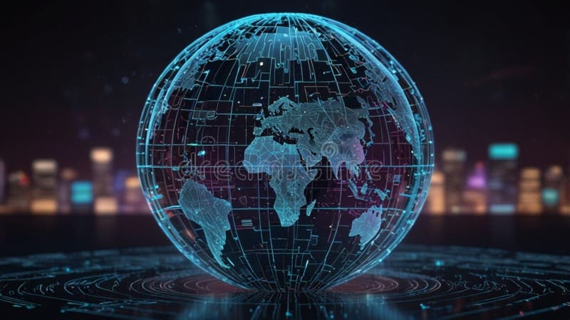 Global Digital Transformation and Technology Concept Stock Illustration ...