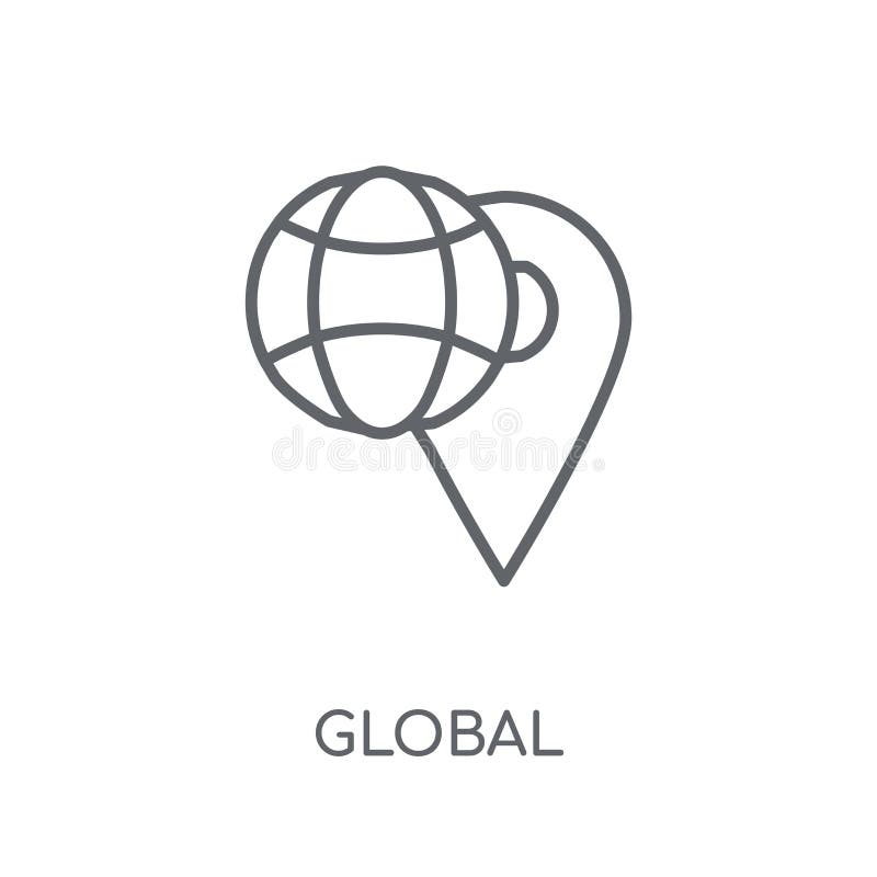 Global Distribution Linear Icon. Modern Outline Global Distribut Stock ...