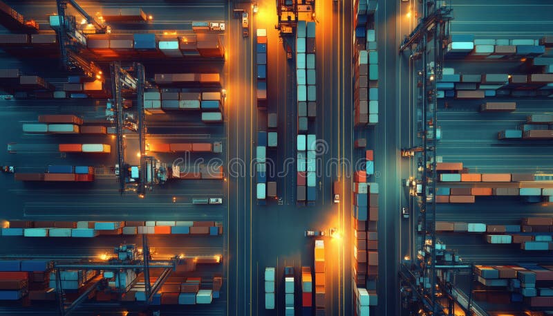 Global Distribution Network Shown on a World Map Stock Image - Image of ...