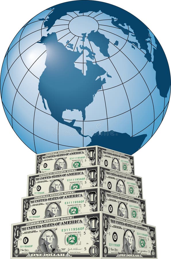 Money Makes the World Go Around, Dollar. Stock Illustration ...