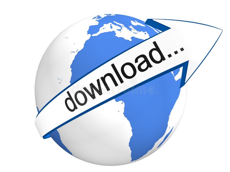 Global Download stock illustration. Illustration of three - 16912308