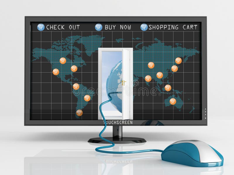 Global e-commerce stock illustration. Illustration of isolated - 10292271