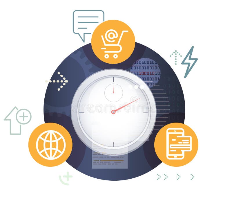 Global E-Commerce Development Stock Illustration Stock Vector ...