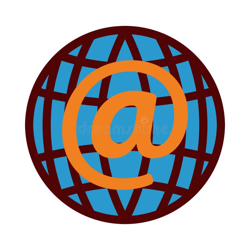 Global E-mail Icon stock vector. Illustration of graphic - 236428074