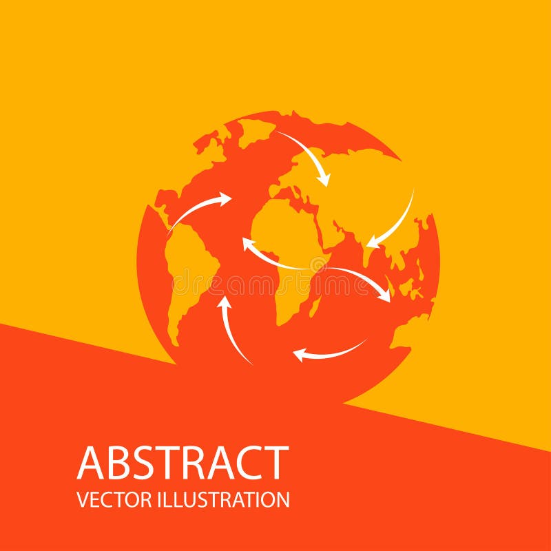 Global Earth Planet Abstract Network Vector Logo Design Template. Stock ...