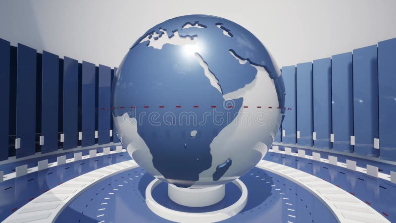 Global Earth Rotating Digital World Breaking News Studio Background ... Global Earth Rotating Digital World Breaking News Studio Background ...