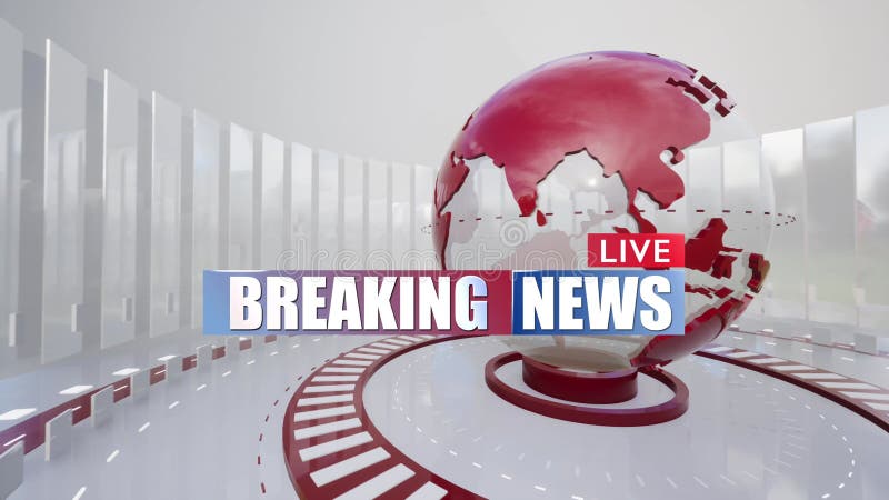 Global Earth Rotating Digital World Breaking News Studio Background ... Global Earth Rotating Digital World Breaking News Studio Background ...