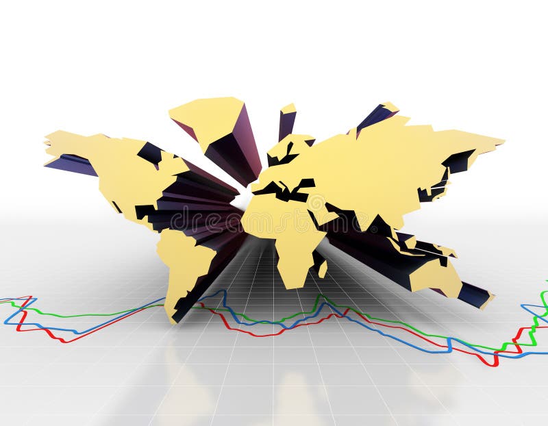 Global Financial and Economic Charts and Statistics Stock Illustration ...