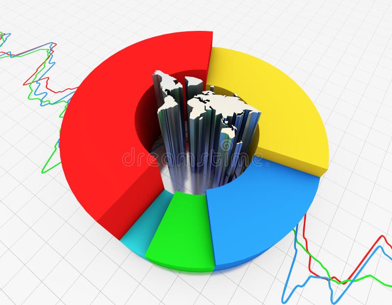 Global Financial and Economic Charts and Statistics Stock Illustration ...