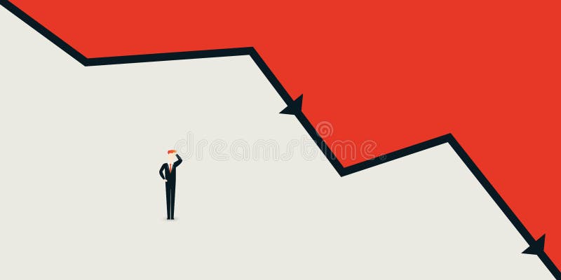 Global Economic Downfall - Design Concept with Chart and Businessman ...