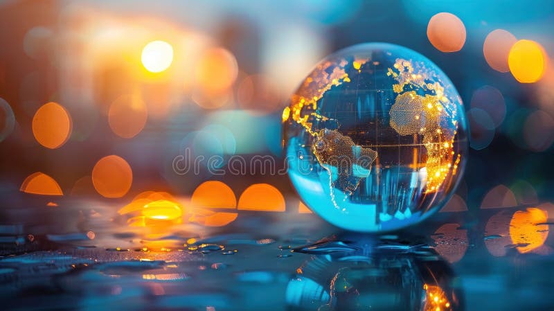 Global Economic Growth and Development Conceptual Image with Earth ...