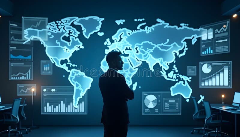 Global Economic Strategy - Futuristic Business Analytics Visualization ...