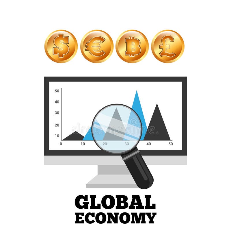 Global economy design stock illustration. Illustration of background ...