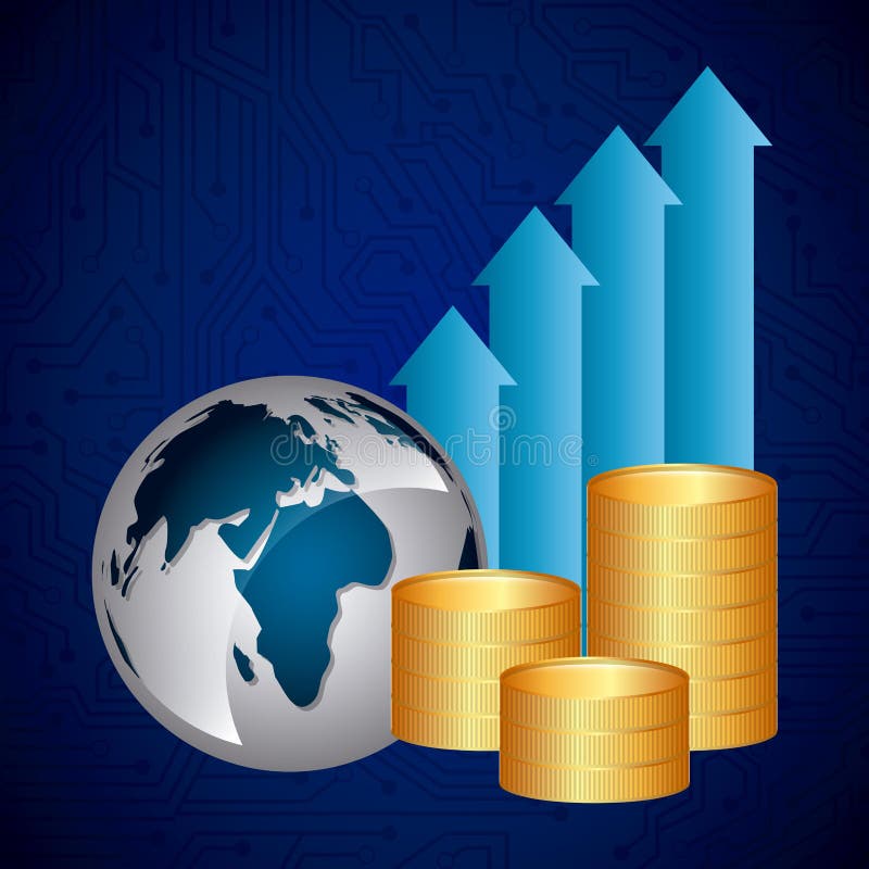 Global Economy, Money and Business Stock Vector - Illustration of money ...